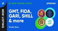 Phemex’s New Round of Listing GMT, FIDA, GARI, SHILL, and 18 more coins