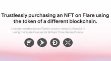 Vertrauensloser Kauf eines NFT auf Flare mit dem Token einer anderen Blockchain.