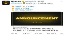 Binance’den 2 Altcoin İçin Türk Lirası Duyurusu! 21 Haziran’da Başlıyor!