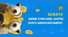 SCRATS meme coin and Justin Sun’s announcement