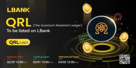 LBank Exchange listet Quantum Resistant Ledger (QRL) am 1. März 2024.