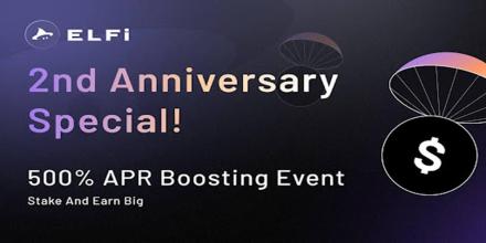 ELFi Protocol Marks 2-Year Milestone with $1.6B in Volume and Launches 500% APR Liquidity Event