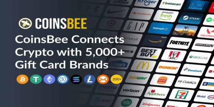 CoinsBee Surpasses 5,000 Gift Card Brands, Becoming the Largest Crypto Gift Card Platform Worldwide