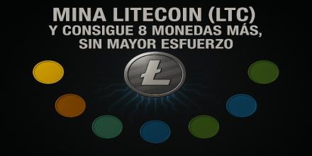 Mina Litecoin (LTC) y consigue 8 criptomonedas más, sin mayor esfuerzo