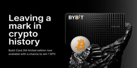 La tarjeta de Bybit celebra dos millones de usuarios con una versión coleccionable de edición limitada y un sorteo de 1 BTC