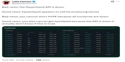 Что случилось с Hyperliquid: причины и последствия сбоя