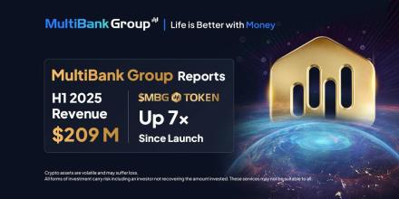 MultiBank Group Delivers Record H1 Results with $209M Revenue and MBG Token Driving 7X Returns Since Launch