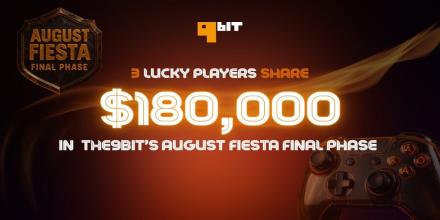 3 Lucky Players Share $180,000 in the9bit’s August Fiesta Finale
