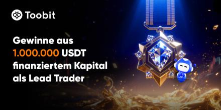 Toobit bietet 1.000.000 USDT an Finanzierungskapital mit neuer Lead Trader Challenge