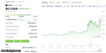 Dieser Coin ist die letzten drei Wochen fast 500 % gestiegen