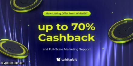 New Listing Offer from WhiteBIT: up to 70% Cashback and Full-Scale Marketing Support