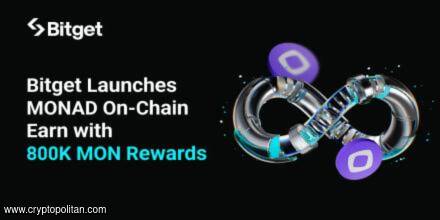 Bitget Launches MONAD On-Chain Earn and 800,000 MON Trading Rewards as MON Lists on the Universal Exchange
