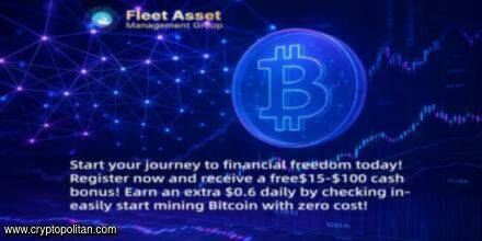 Bitcoin Down? Earn Daily with Fleet Mining — Free $100 Bonus!