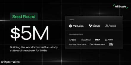 AllScale raises $5M seed led by YZi Labs to build world’s first self-custody stablecoin neobank