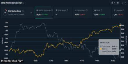 Zcash balina’larının varlıkları %21 arttı fiyat 400 Dolar’ın altına geriledi
