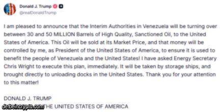 Trump sichert sich venezolanisches Öl – Ist Bitcoin sein nächstes Ziel?