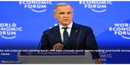 Canadian PM Mark Carney Warns of ‘Financial Coercion’ at WEF 2026: Sparks Rush to Offshore Crypto Treasuries