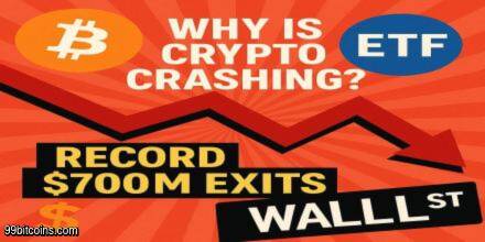 Why Is Crypto Crashing? Record $700M Exits Bitcoin ETFs in Single Day as Wall Street De-Risks Ahead of Trade War
