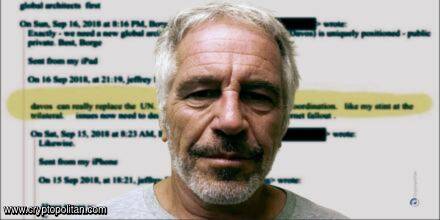 Newly released emails show Jeffrey Epstein suggesting that Davos and the WEF could replace the UN