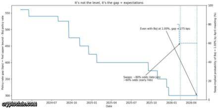 Odds Bank of Japan raises rates hits 80% with Bitcoin on the sideline – one hidden signal decides everything