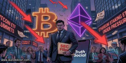 Truth Social solicita ETFs cripto ante la SEC en plena racha de salidas de fondos de Bitcoin