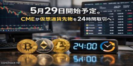 5月29日開始予定。CMEが仮想通貨先物を24時間取引へ