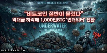 “비트코인 절반이 물렸다”… 역대급 하락에 1000만BTC ‘언더워터’ 전환