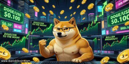 Dogecoin sube 9% en 24 horas ante volumen récord