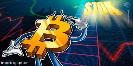 Preço do BTC sugere recuperação de suporte chave com fechamento semanal acima de US$ 70 mil