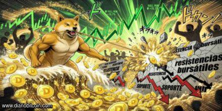 Dogecoin sube 6,52% en rebote técnico ante volumen explosivo