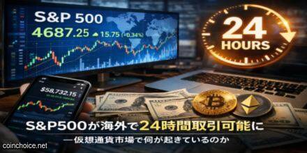 【徹底解説】S&P500が海外で24時間取引可能に―仮想通貨市場で何が起きているのか