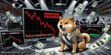 Dogecoin cae 7,23% en 24 horas ante volumen decreciente